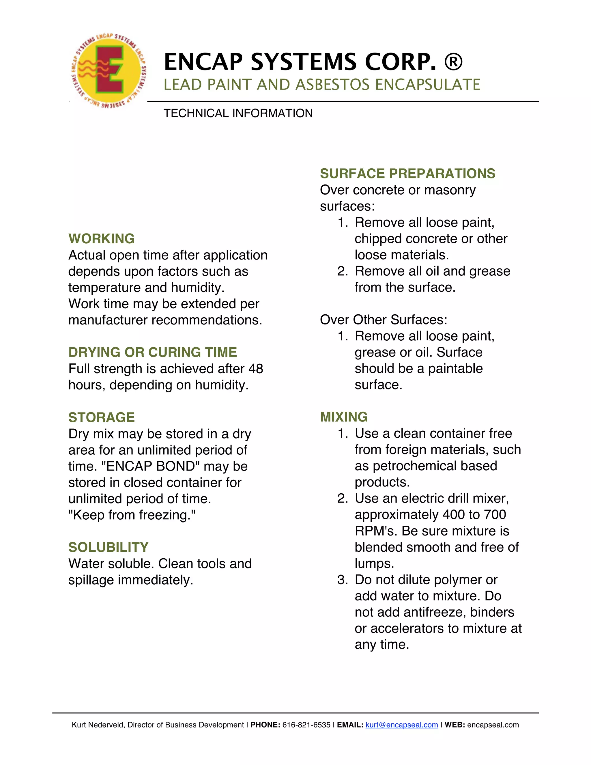 Encap asbestos lead | PDF