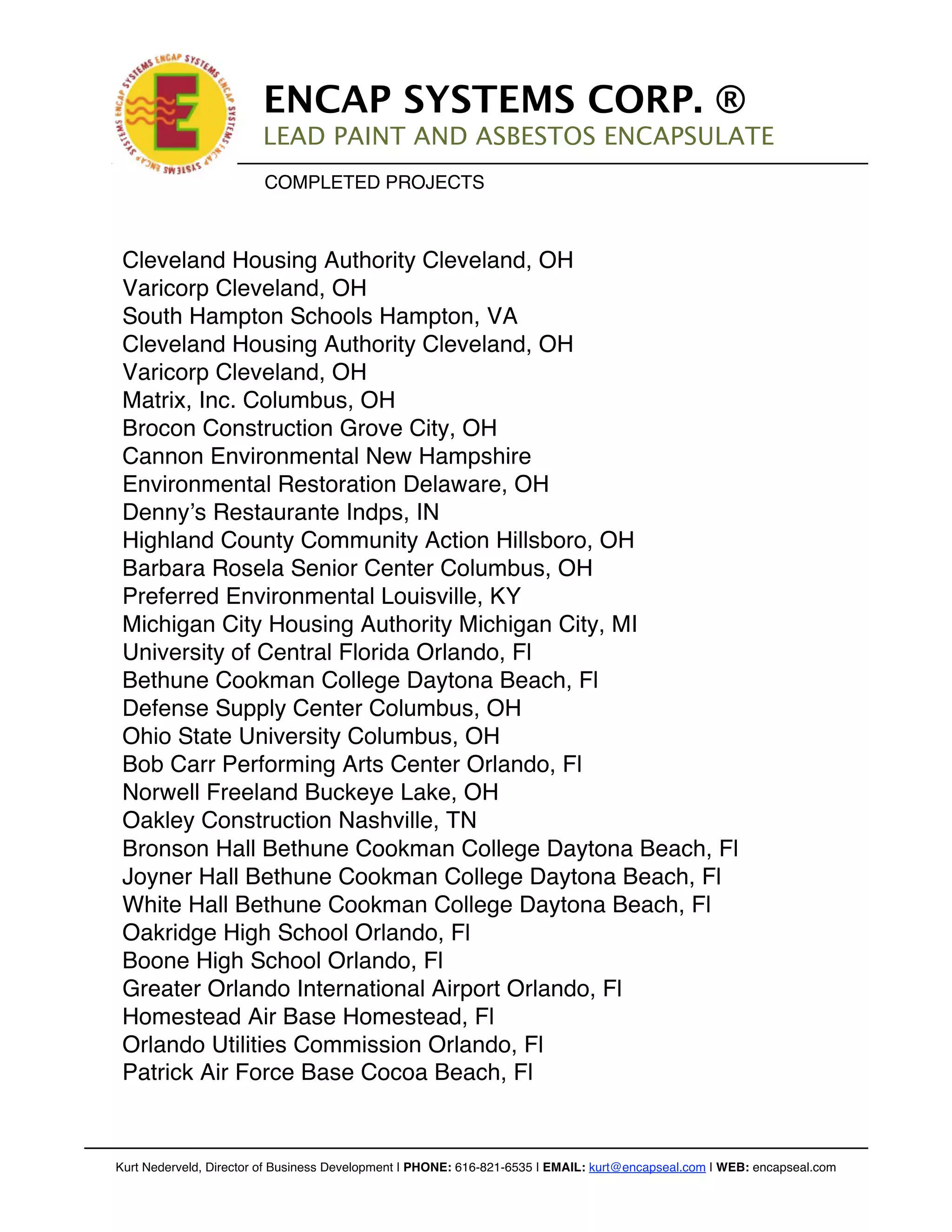 Encap asbestos lead | PDF