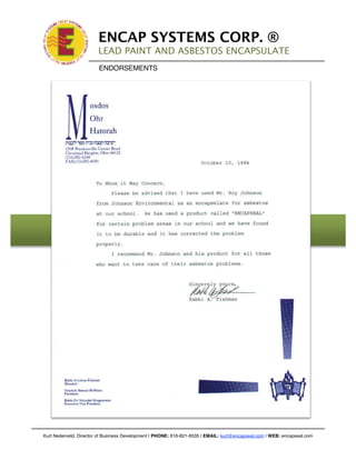 Encap asbestos lead | PDF