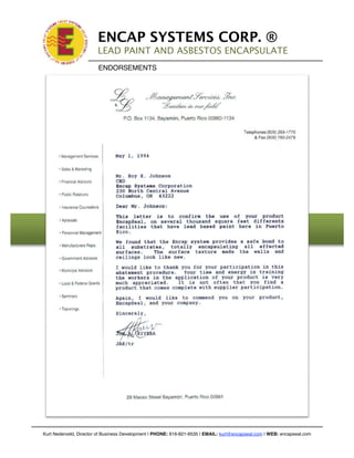 Encap asbestos lead | PDF