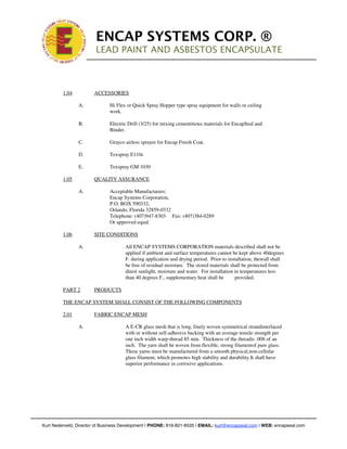 Encap asbestos lead | PDF