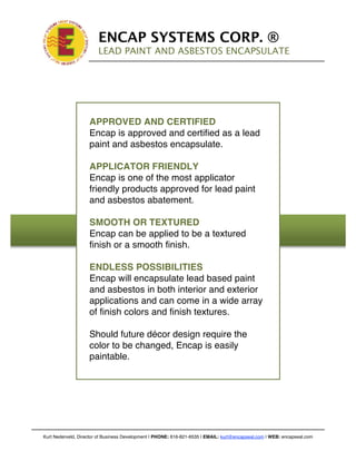 Encap asbestos lead | PDF