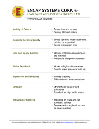 Encap asbestos lead | PDF