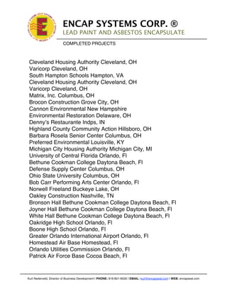 Encap asbestos lead | PDF