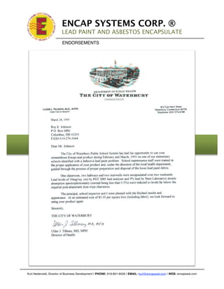 Encap asbestos lead | PDF