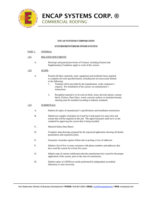 Encap Seal Commercial Roofing | PDF