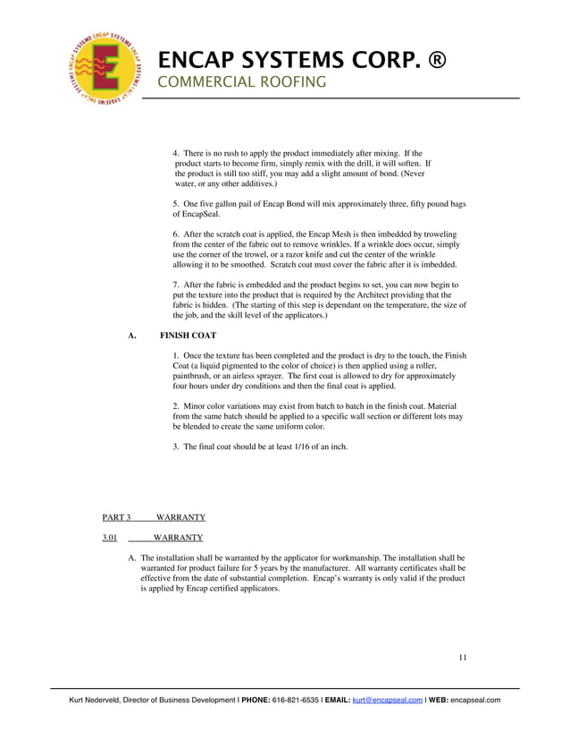 Encap Seal Commercial Roofing | PDF