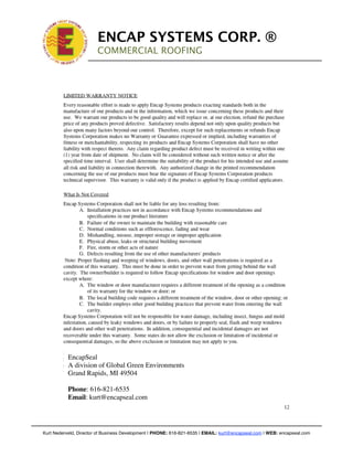 Encap Seal Commercial Roofing | PDF
