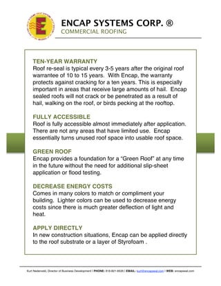 Encap Seal Commercial Roofing | PDF