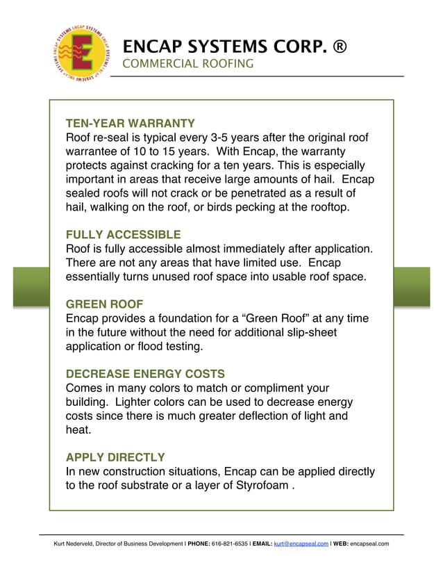 Encap Seal Commercial Roofing | PDF