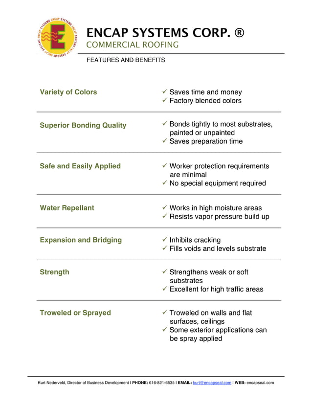 Encap Seal Commercial Roofing | PDF