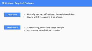 Real-time Code Sharing Service for one-to-many coding classes | PPTX