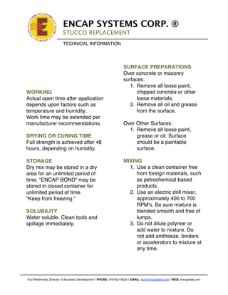 Encap Seal Stucco Replacement | PDF