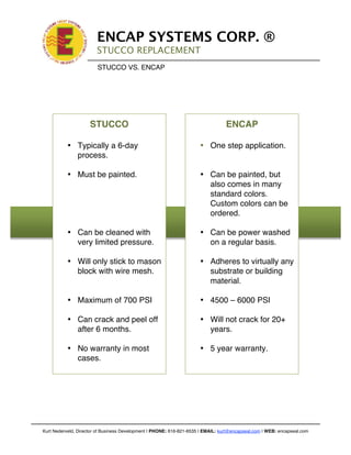 Encap Seal Stucco Replacement | PDF