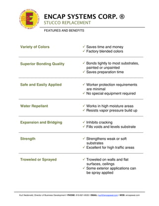 Encap Seal Stucco Replacement | PDF