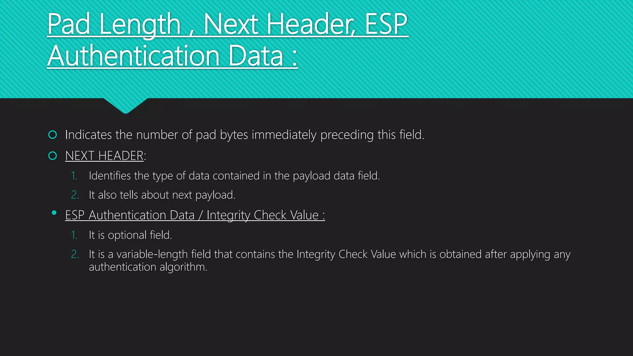 Encapsulating Security Payload In Cryptography And Network Security Pptx Information And