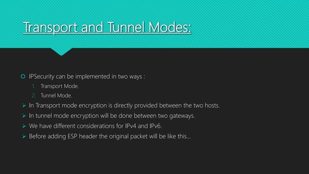 Encapsulating Security Payload In Cryptography And Network Security Pptx Information And