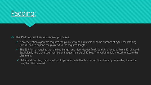 Encapsulating security payload in Cryptography and Network Security | PPTX | Information and ...