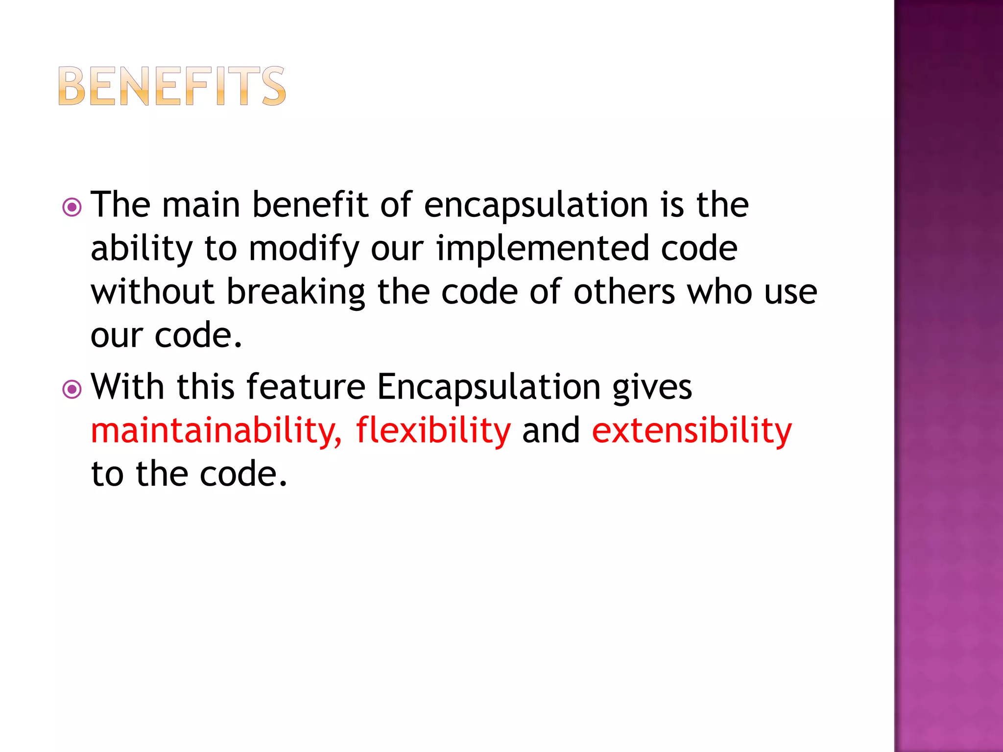 Encapsulation | PPTX