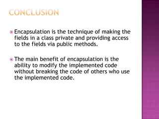 Encapsulation | PPTX