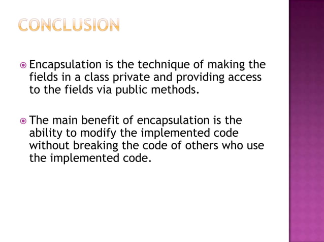 Encapsulation | PPTX