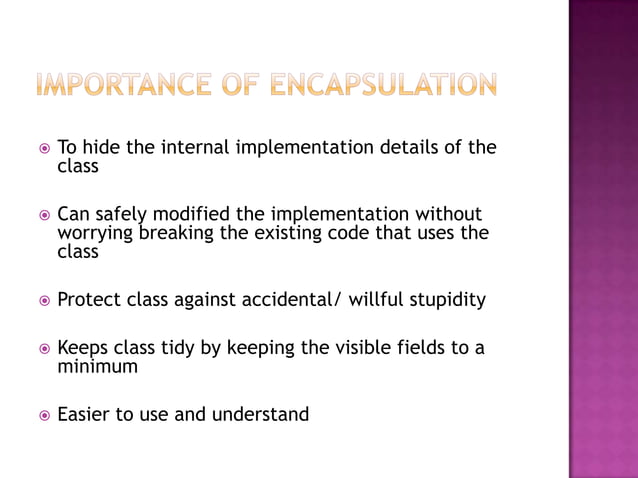 Encapsulation | PPTX