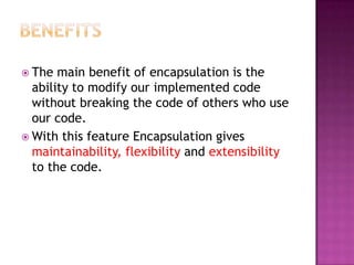 Encapsulation | PPTX