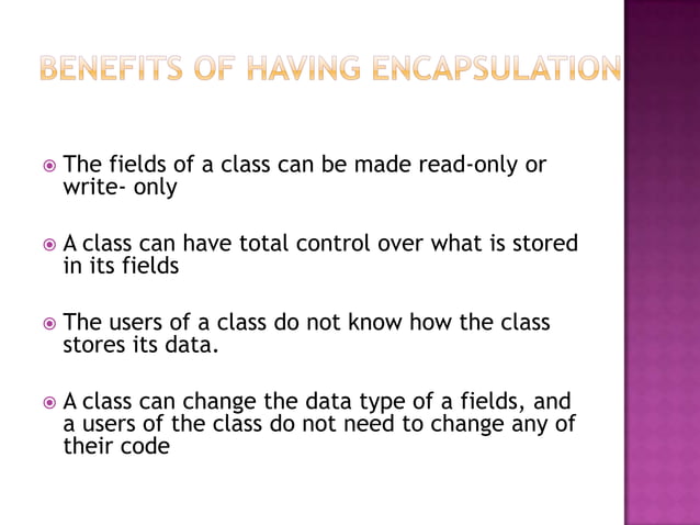 Encapsulation | PPTX