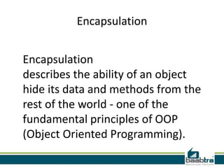 Encapsulation | PPTX