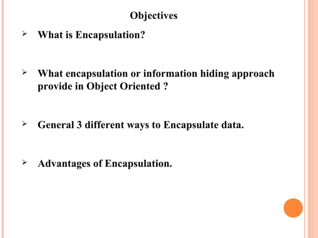 C# Encapsulation | PPT