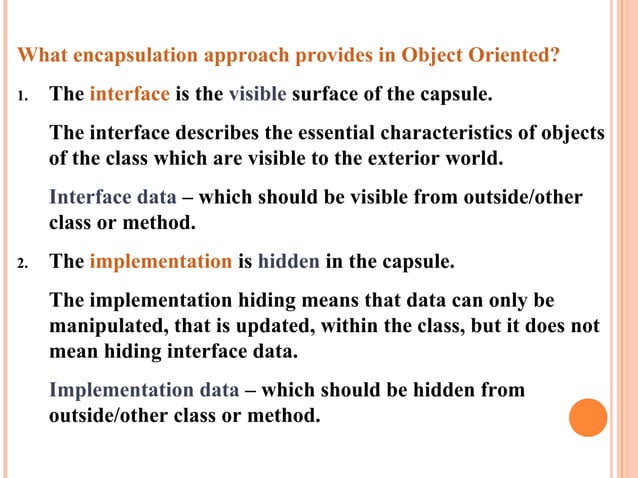 C# Encapsulation | PPT
