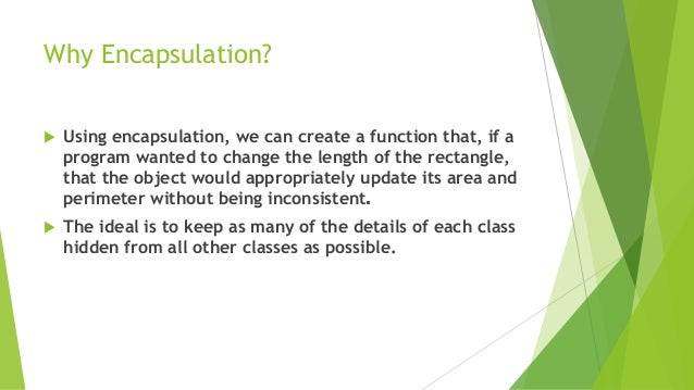 Encapsulation C++ Encapsulation C++