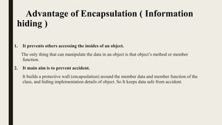 Encapsulation and inheritance | PPTX