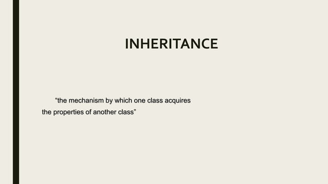 Encapsulation and inheritance | PPTX | Programming Languages | Computing