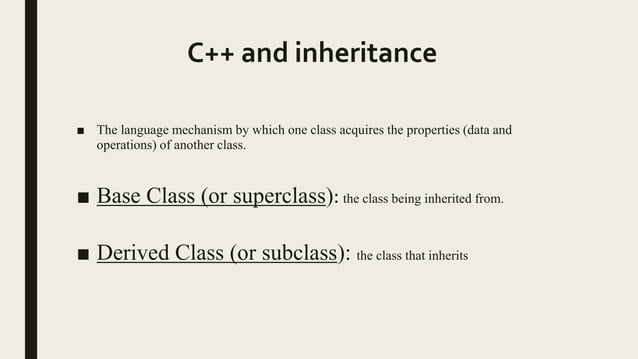 Encapsulation and inheritance | PPTX | Programming Languages | Computing