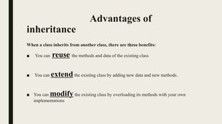 Encapsulation and inheritance | PPTX
