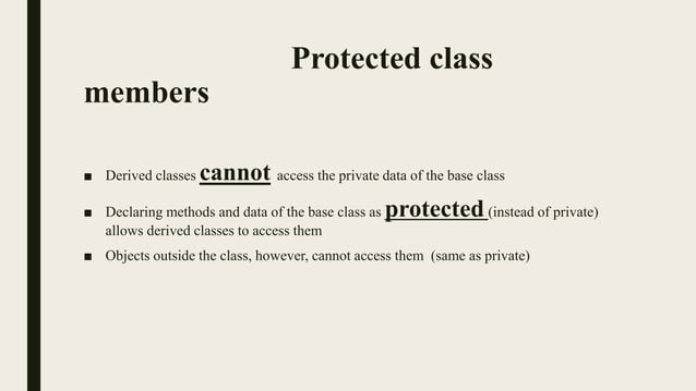Encapsulation and inheritance | PPTX | Programming Languages | Computing
