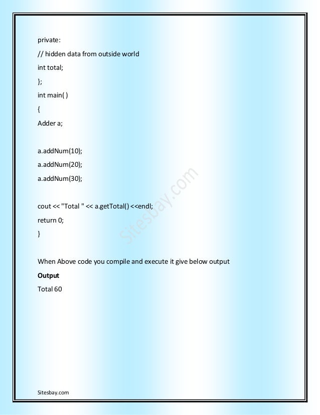 Encapsulation C++ | Real Life Example of Encapsulation Encapsulation C++ | Real Life Example of Encapsulation
