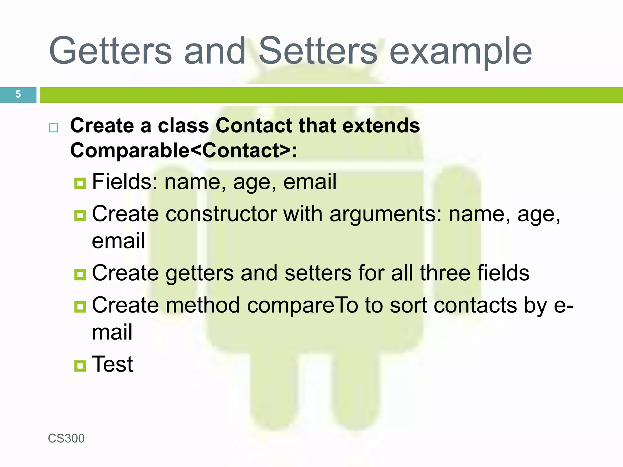 Encapsulation getters setters_anonymousclass | PPT