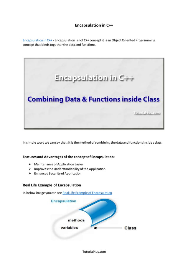 Encapsulation In C Pdf