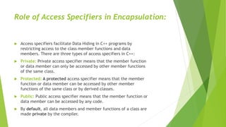 Encapsulation C++ Piller of OOP it is the important piller | PPTX | Programming Languages ...