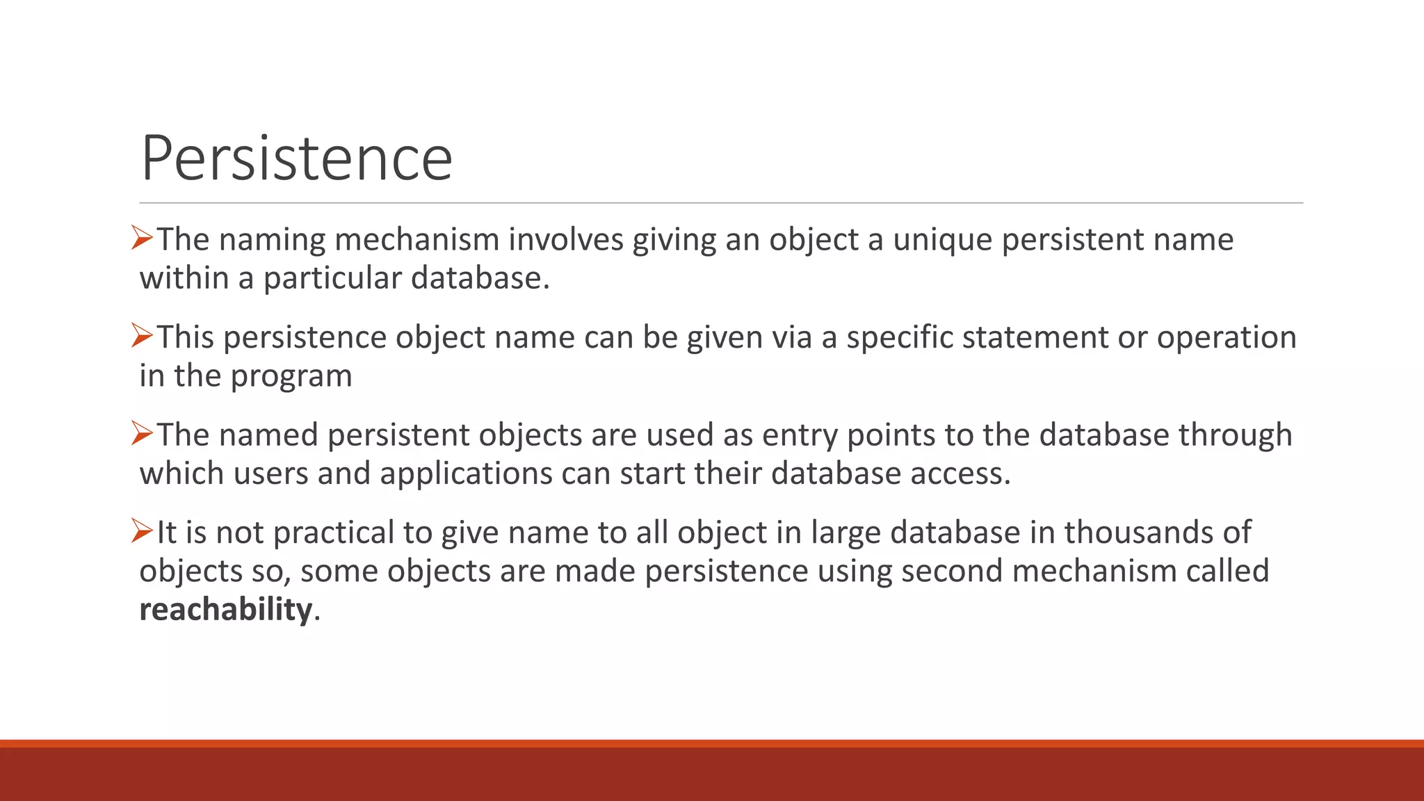 Encapsulation of operations, methods & persistence | PPTX