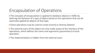 Encapsulation of operations, methods & persistence | PPTX