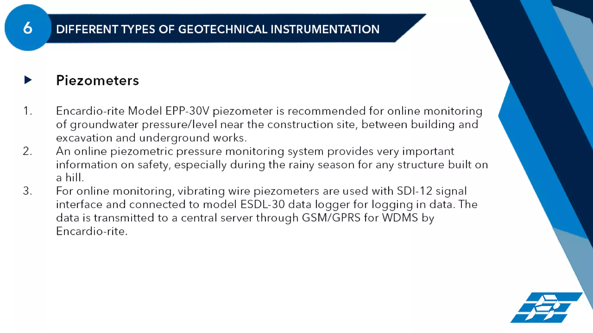 Geotechnical Instrumentation And Monitoring Services And Types Ppt