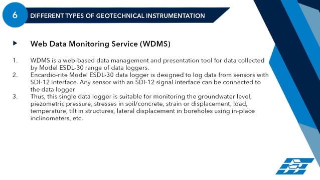 Geotechnical Instrumentation & Monitoring: Services & Types | PPT