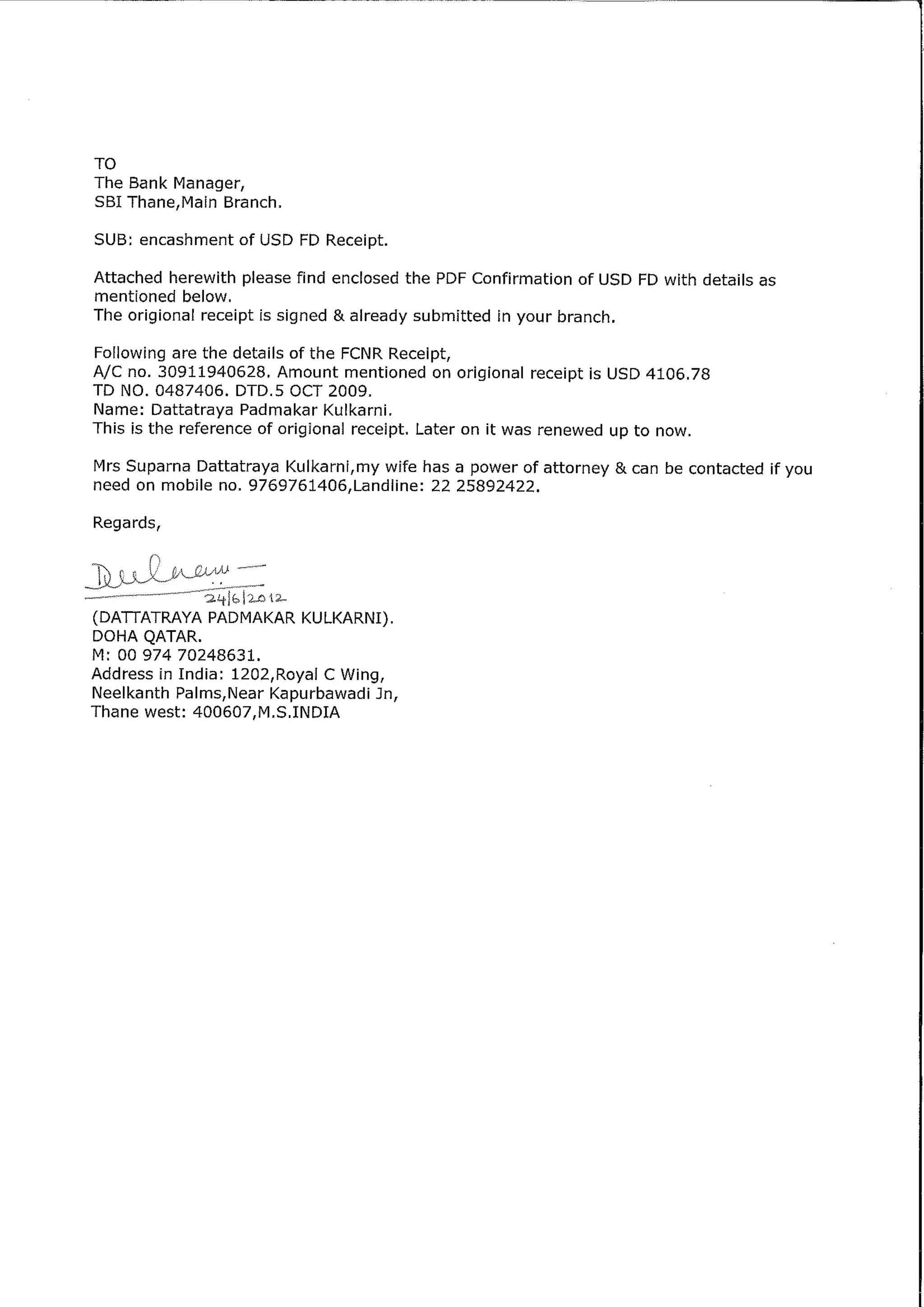 Encashment pdf confirmation | PDF