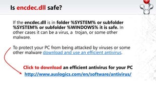 What is encdec.dll? | PPT