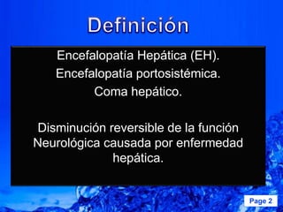 Encefalopatia hepatica | PPTX