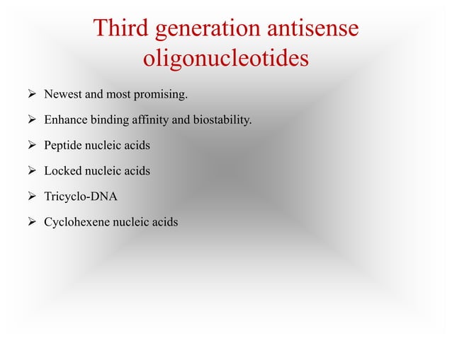 Antisense oligonucleotide and it's application | PPT