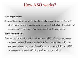Antisense oligonucleotide and it's application | PPTX